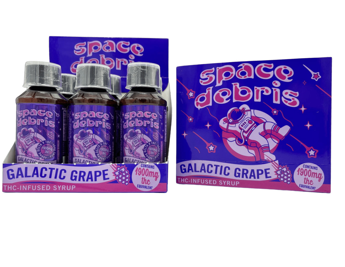BakPak Space Debris Syrup Galactic Grape 4oz 450mg - 400mg Delta 9 + 5 ...