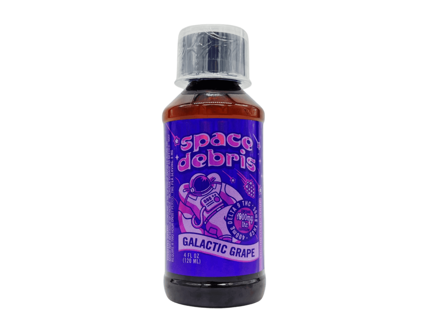 BakPak Space Debris Syrup Galactic Grape 4oz 450mg - 400mg Delta 9 + 5 ...